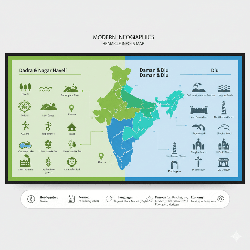 Dadra and Nagar Haveli and Daman and Diu (2026): Complete Notes, Map ...