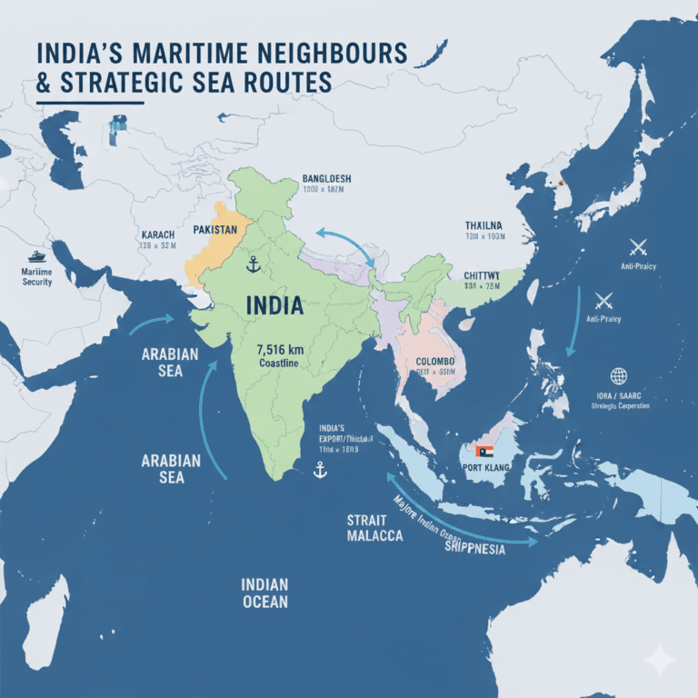 India Borders Geography 2026: Complete Guide (Map, Neighbours, Length ...